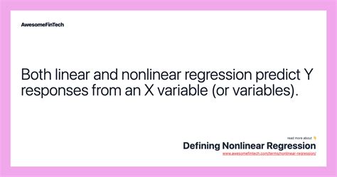 Defining Nonlinear Regression AwesomeFinTech Blog