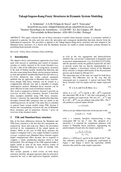 pdf takagi sugeno kang fuzzy structures in dynamic system modeling takashi yoneyama