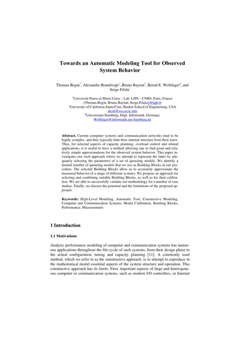 pdf towards an automatic modeling tool for observed system behavior