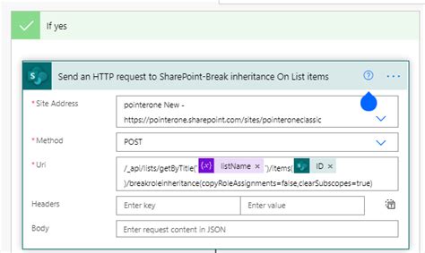 power automate break inheritance remove and set list item level permissions in sharepoint online