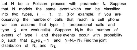 solved let n be a poisson process with parameter λ suppose