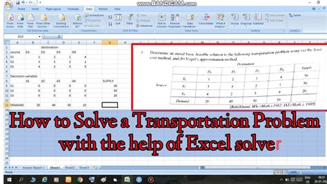 howtosolvetransportationproblem how to solve transportation problem with the help of excel