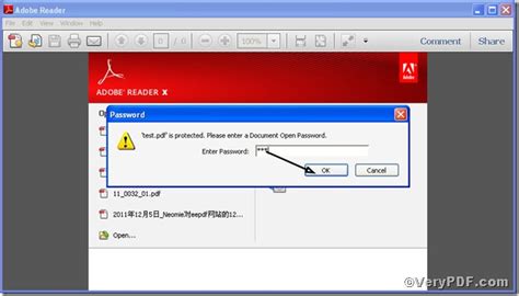 set an open password of pdf using command line verypdf knowledge base