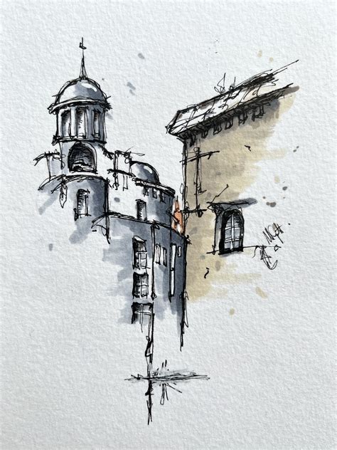 Marker Sketch Architecture Architecture Sketchbook Watercolor