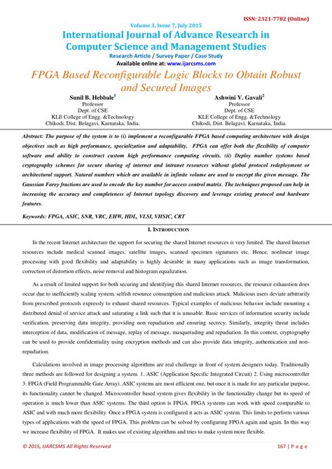 pdf fpga based reconfigurable logic blocks to obtain robust and secured images
