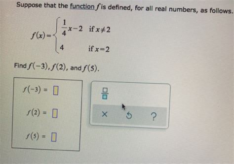 suppose that the function f is defined for all real numbers as follows f x x 2