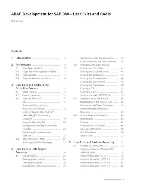 PDF ABAP Development For SAP BWUser Exits And BAdIs DOKUMEN TIPS