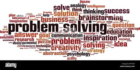 Problem Solving Word Cloud Concept Vector Illustration Stock Vector