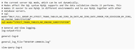 MySQL Sql Mode Configuration For Applicare Arcturus Technologies Inc