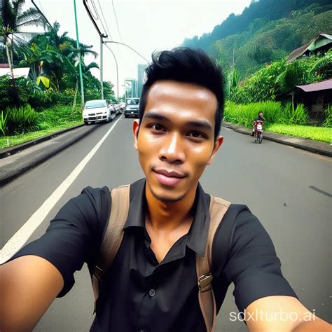 Solo Indonesian Man Captures Authentic Selfie Moment Sdxl Free Online