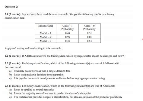 solved question 2 2 1 2 marks say we have three models