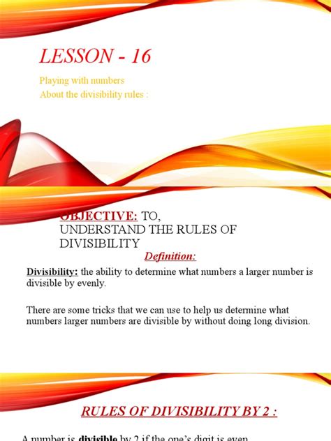 divisibility rules pdf mathematics arithmetic