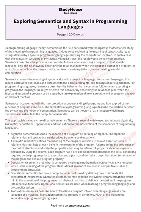 syntax and semantics syntax versus semantics free essay example