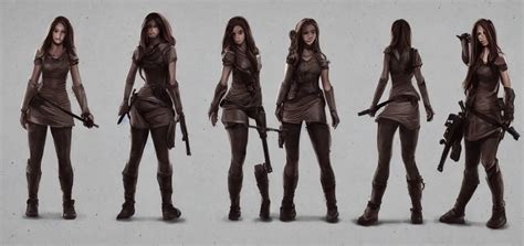 Character Sheet Concept Art Of Female Video Game Stable Diffusion