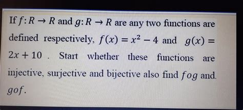 solved if f r → r and g r r are any two functions are