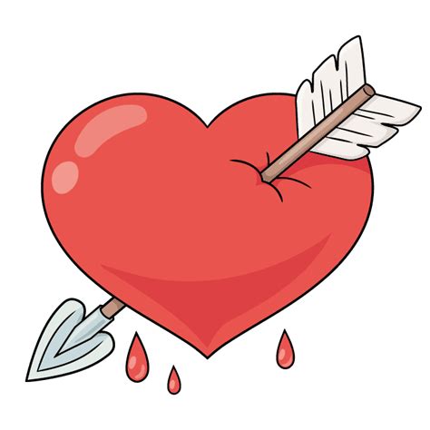 How To Draw A Heart With Arrow Really Easy Drawing Tutorial