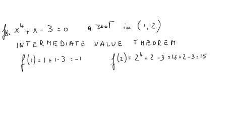 solved 39 42 use the intermediate value theorem to show that there is a root of the given