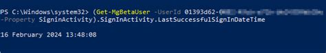 get last logon time of users in microsoft 365
