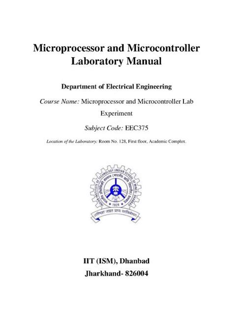 experiment pdf 189392 lab manual microprocessor and microcontroller tech eee 5th