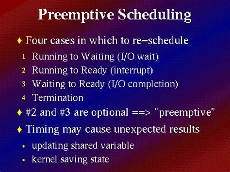 preemptive scheduling