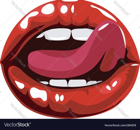 Sexy Red Lips Royalty Free Vector Image Vectorstock