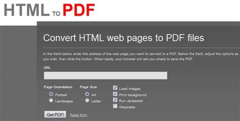 how to convert html to pdf online perog