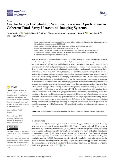 pdf on the arrays distribution scan sequence and apodization in coherent dual array