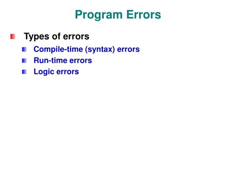 ppt java review 2 errors exceptions debugging powerpoint presentation id 4265439