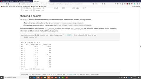 using the dplyr mutate function youtube