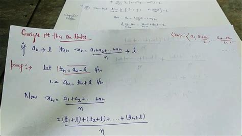 cauchy s 1st theorem on limits and some applications of it youtube