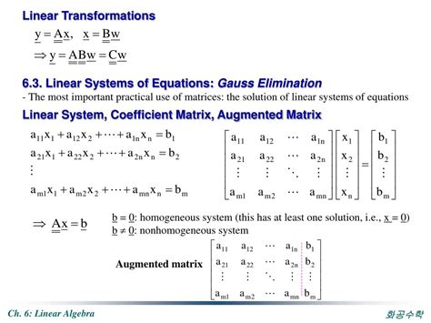 ppt part b linear algebra vector calculus chap 6 linear algebra matrices vectors