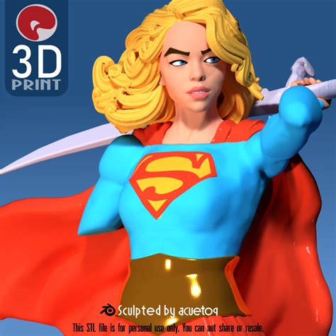 Stl File Milly Alcock As Supergirl 👩 ・3d Printing Model To Download・cults