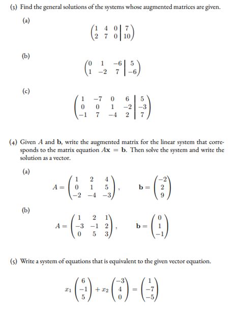 solved 3 find the general solutions of the systems whose