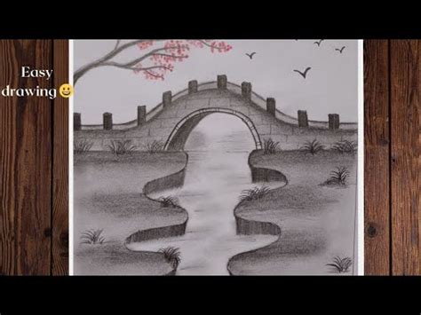 How To Draw Bridge Scenery Drawing Easy Bridge Scenery Drawing YouTube