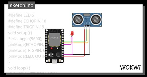 ultrasound sensor with led wokwi esp stm arduino simulator my xxx hot girl