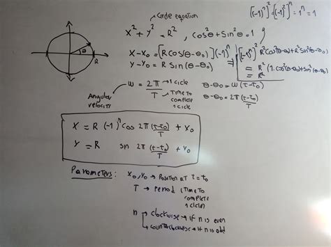 the position of an object in circular motion is modeled by the given parametric equations