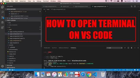 How To Open Terminal In Visual Studio Code YouTube