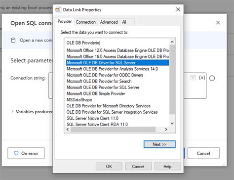 Database Handling In Power Automate For Desktop Sql Connection