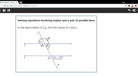 Solving Angles In Transversals