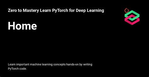 Learn Pytorch For Deep Learning Zero To Mastery Book