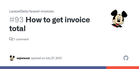 how to get invoice total · issue 93 · laraveldaily laravel invoices · github