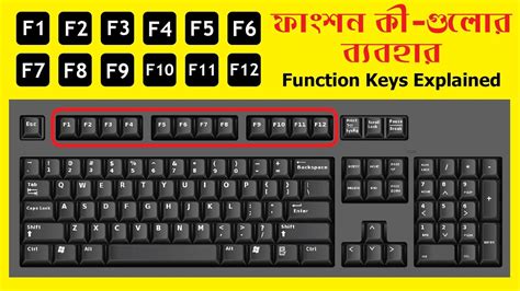 f1 to f12 function keys of computer । computer keyboard shortcuts keys explained । function keys