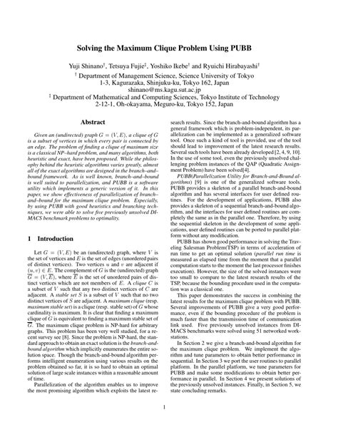 pdf solving the maximum clique problem using pubb