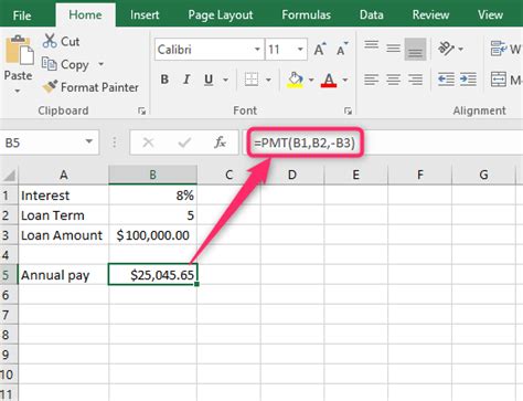 how to use the pmt function to calculate loan payment amount basic excel tutorial
