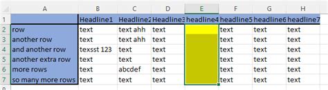 how do i get the longest text of a row in some column in the middle of an excel file formulas