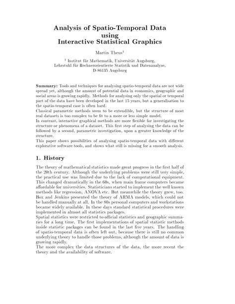 pdf analysis of spatio temporal data using interactive statistical graphics