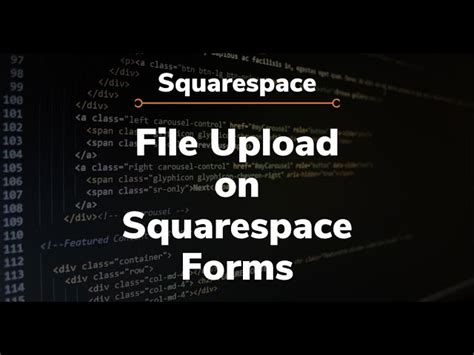 squarespace tutorials file upload on forms