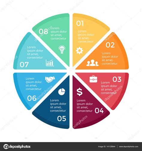 Vector Circle Arrows Infographic Cycle Diagram Linear Graph Images
