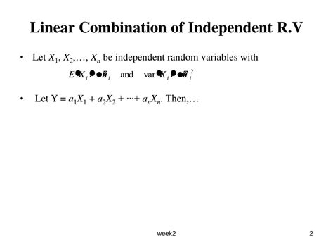 ppt linear combination of two random variables powerpoint presentation id 9556481