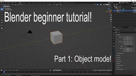 Blender Complete Beginner Tutorial Part 1 Object Mode YouTube